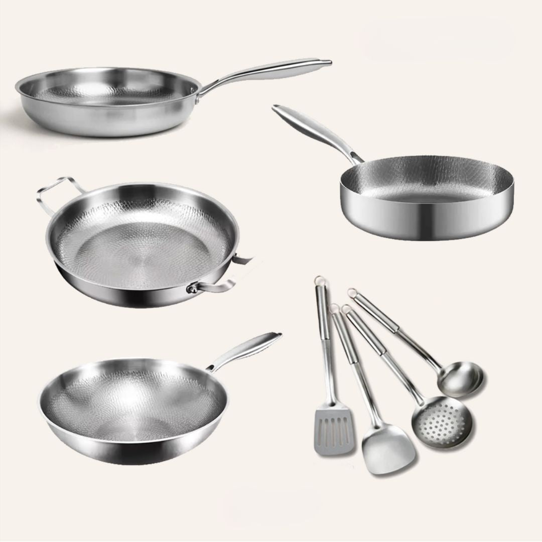 Family Feast Bundle: 4 Pans + Utensils Set – Howard Cookware
